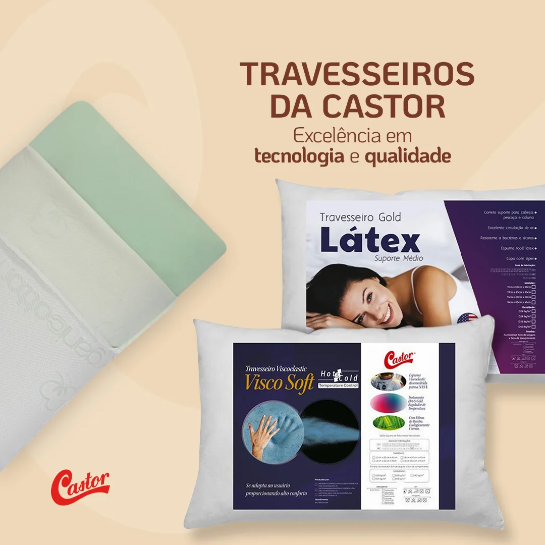 Travesseiros da Castor: confira 3 modelos e suas tecnologias - Colchões ...